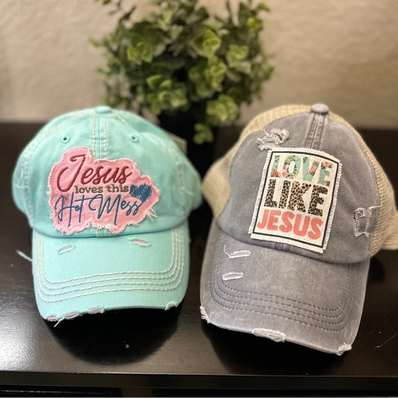 Accessories | Nwt Jesus Themed Baseball Caps | Poshmark